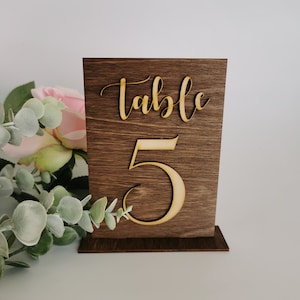 Wood Table Numbers for Wedding, Rustic Table Numbers, Modern Wood ...