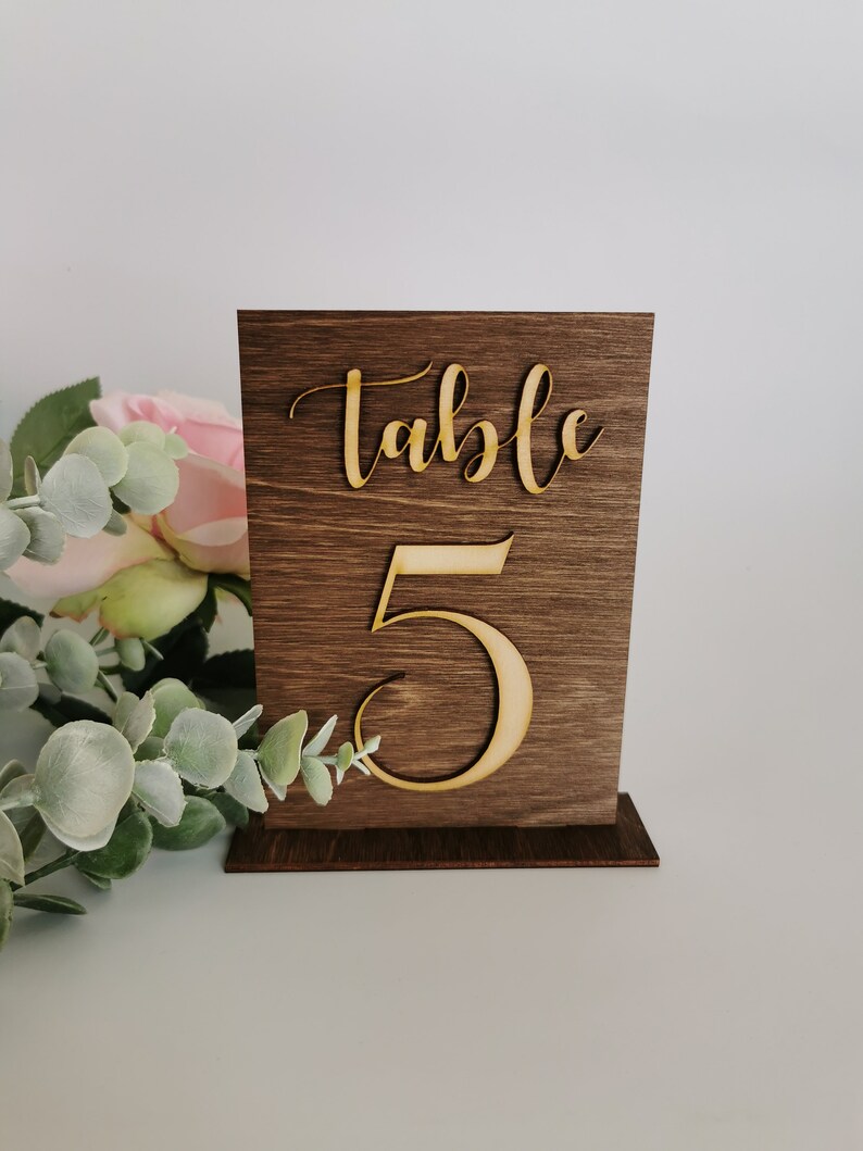 Wood Table Numbers for Wedding Rustic Table Numbers Modern - Etsy