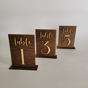 Wood Table Numbers for Wedding, Rustic Table Numbers, Modern Wood ...