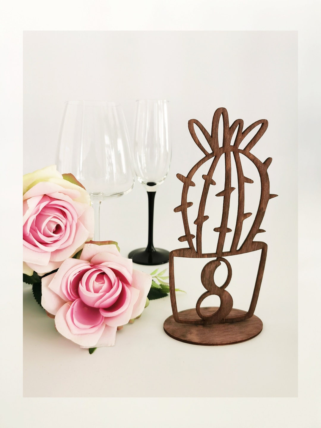 Cactus Wedding Table Numbers: Freestanding Wood Desert Decor - Etsy