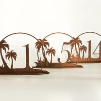 Palm Tree Table Number Template - Table Numbers for Tropical Wedding ...