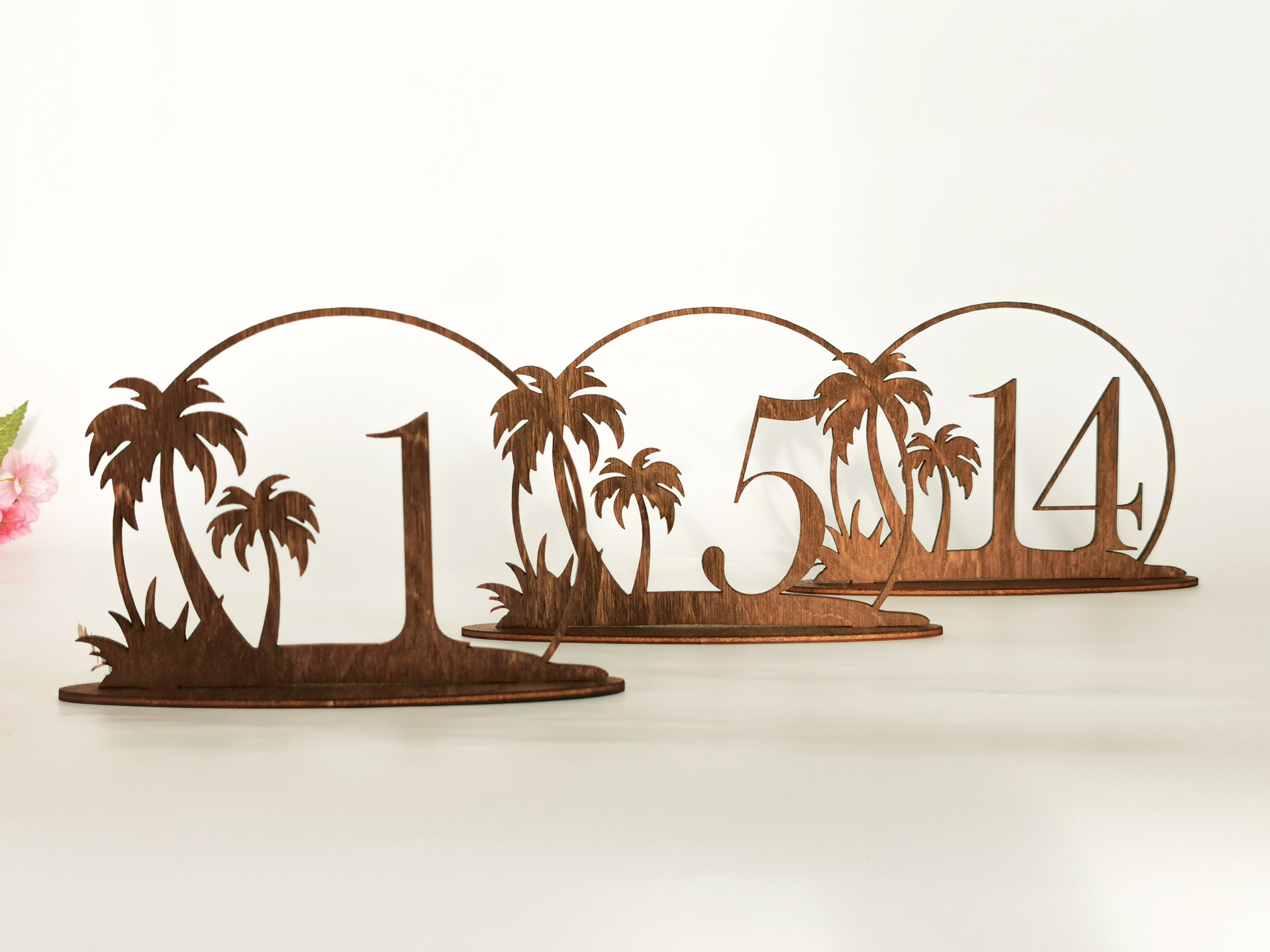 Wood Table Numbers: Freestanding Beach Wedding Decor - Etsy