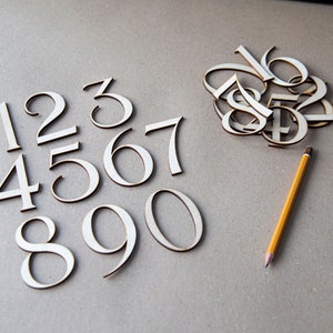 Unfinished Wood Numbers for Your DIY Projects, Blank Laser Cut Shapes ...