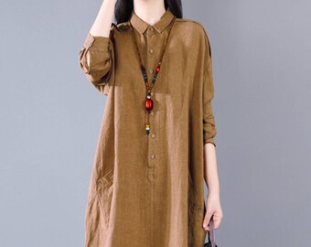 Coffee Color Dress - Etsy UK