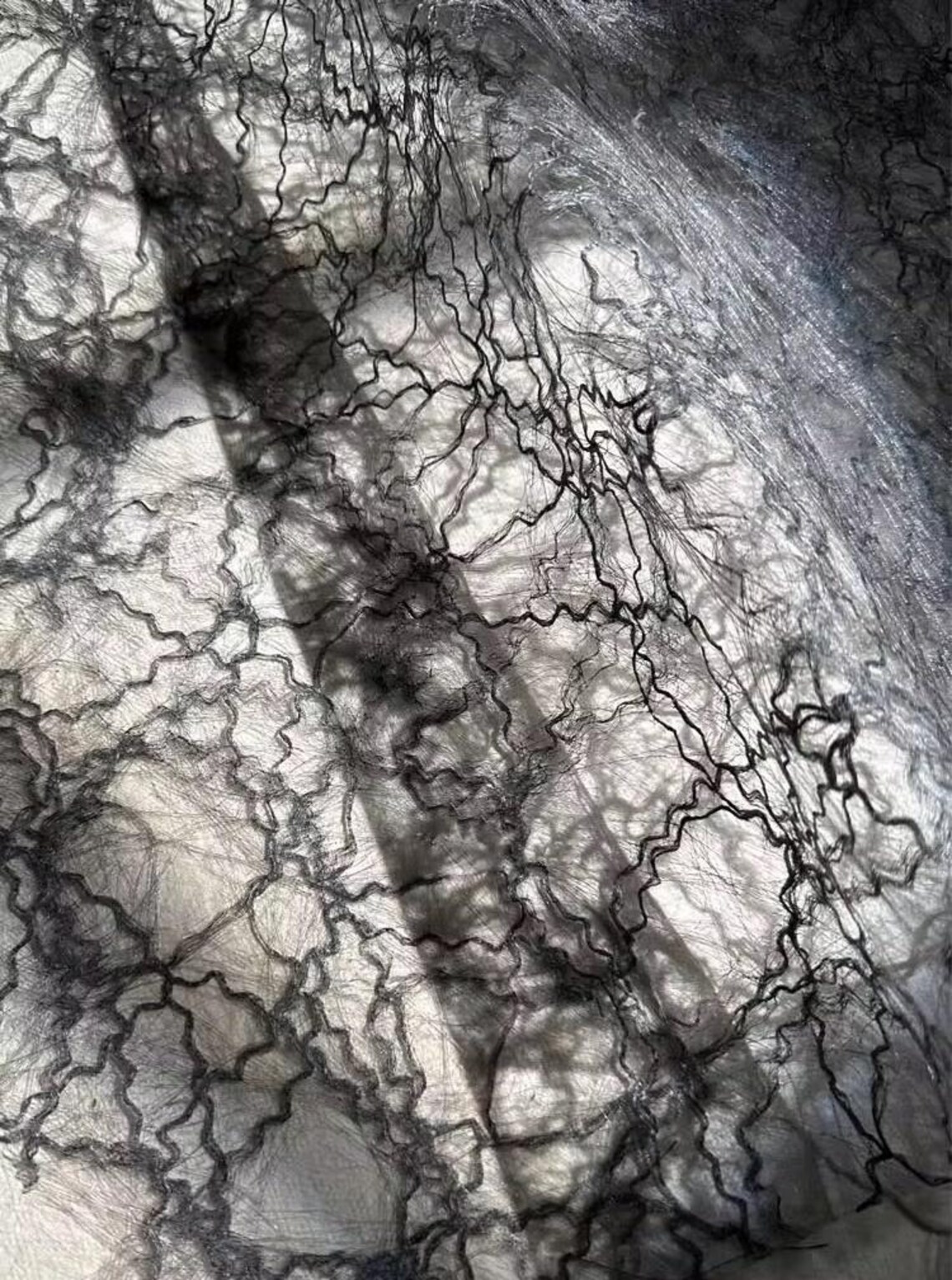 Geometric Texture Fabric, Irregular Large Mesh, Stiff Fiber Net Fabric ...