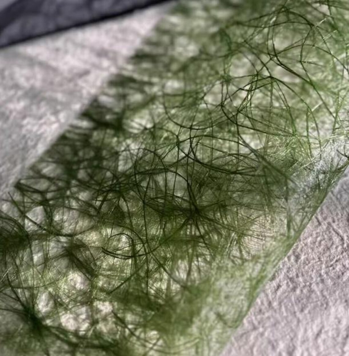 Grass Green Fabric, Geometric Texture, Irregular Large Mesh, Extra ...