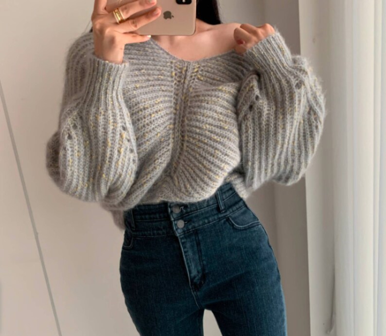 Beige Wrap Crochet Sweater Lazy V-neck Crossover Wrap - Etsy