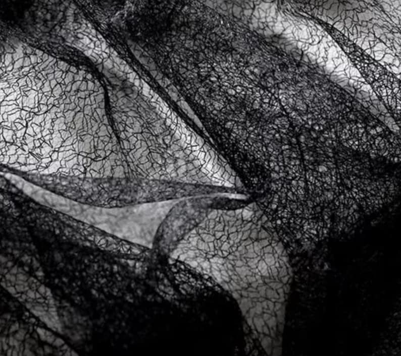 White See-through Veil Mesh Fabric, Irregular Texture Lace Fabric ...