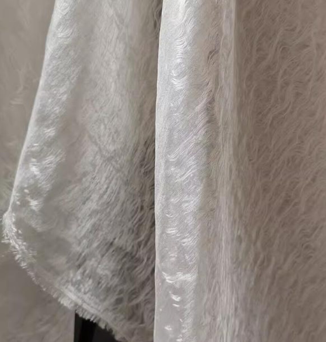 Layered Cotton Flow Textured Fabric, Sheer Lace Couture Textile, DIY ...