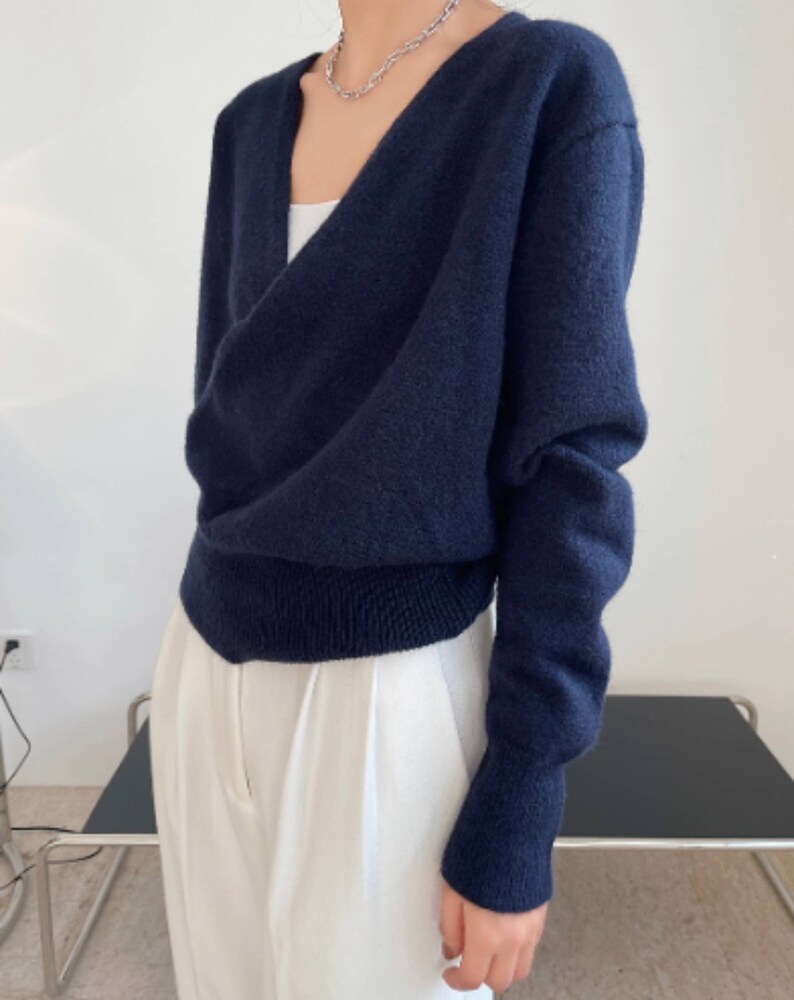 Light Apricot Wrap Crochet Sweater Women Minimalist Crossover - Etsy