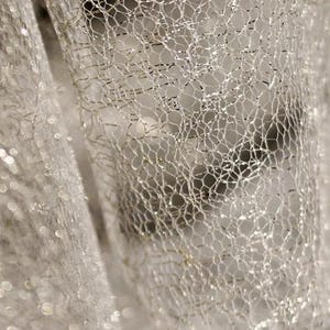White See-through Veil Mesh Fabric, Irregular Texture Lace Fabric ...