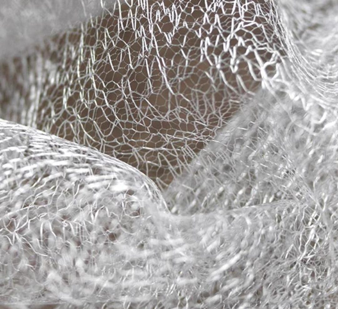 White See-through Veil Mesh Fabric, Irregular Texture Lace Fabric ...