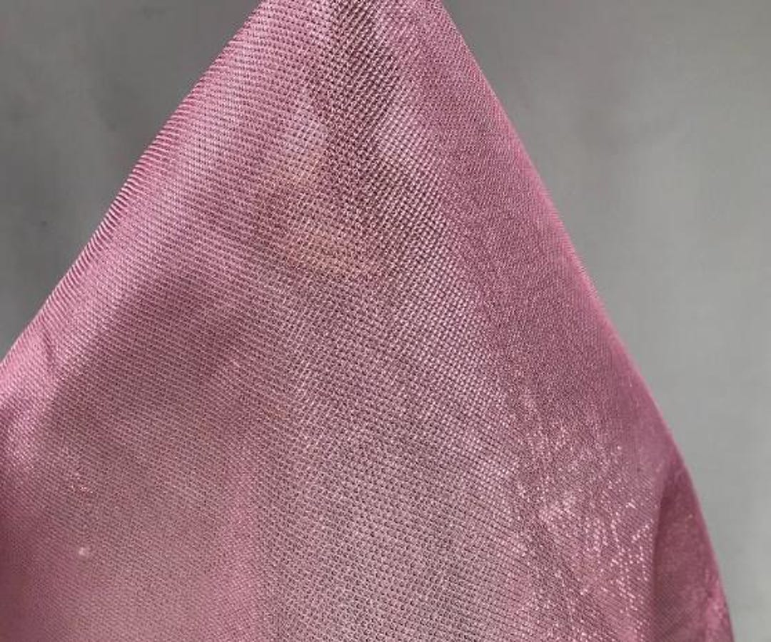 Pink Openwork Mesh Fabric, See-through Woven Lace Fabrics, Handmade ...
