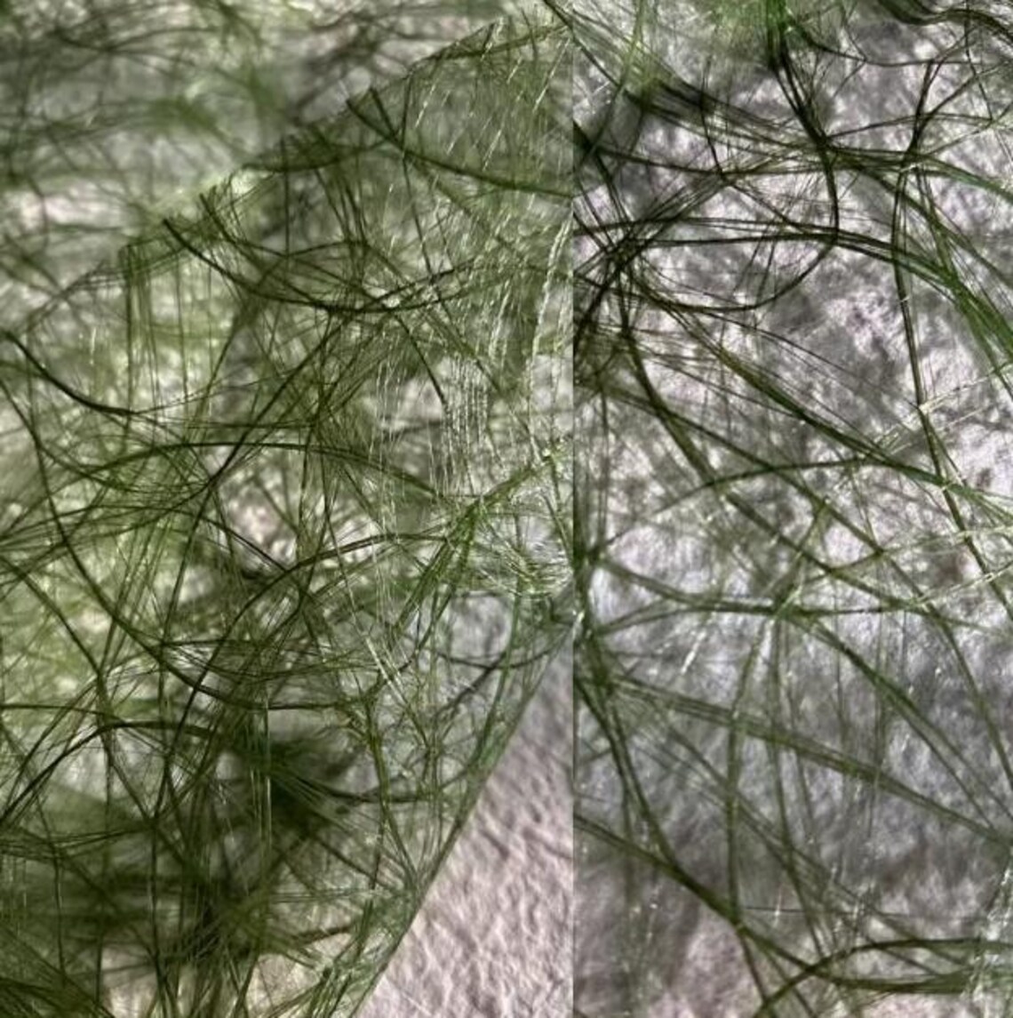 Grass Green Fabric, Geometric Texture, Irregular Large Mesh, Extra ...