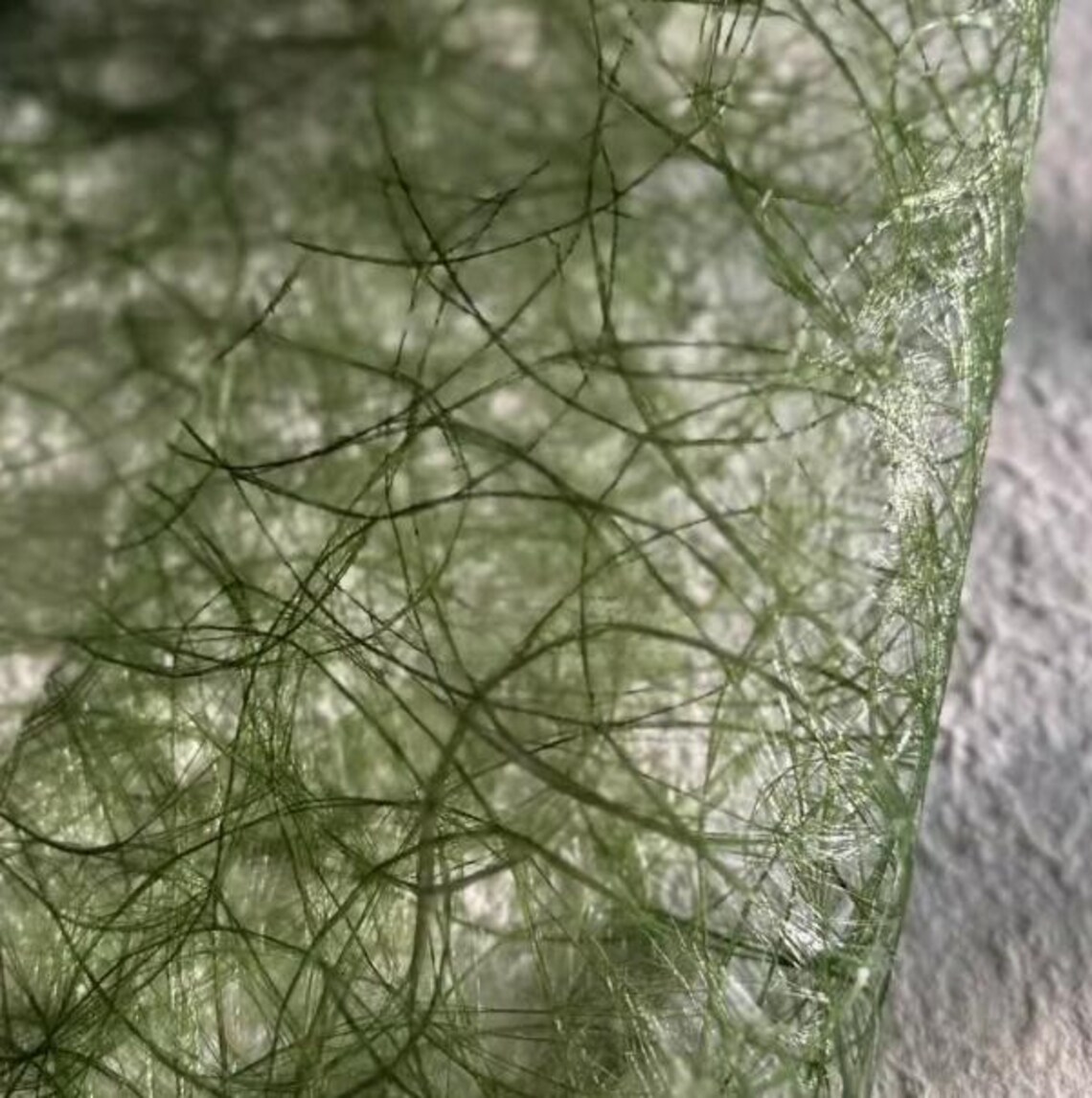 Grass Green Fabric, Geometric Texture, Irregular Large Mesh, Extra ...