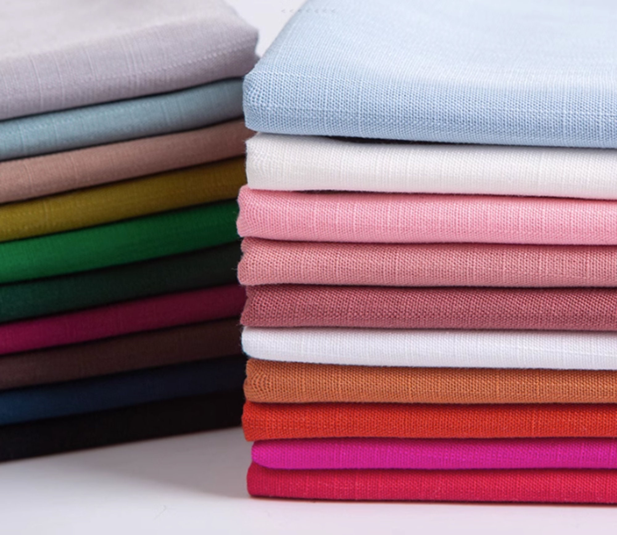 Thick 0.4mm Linen Fabric, Light Weight Linen Fabric, Linen Fabric by ...
