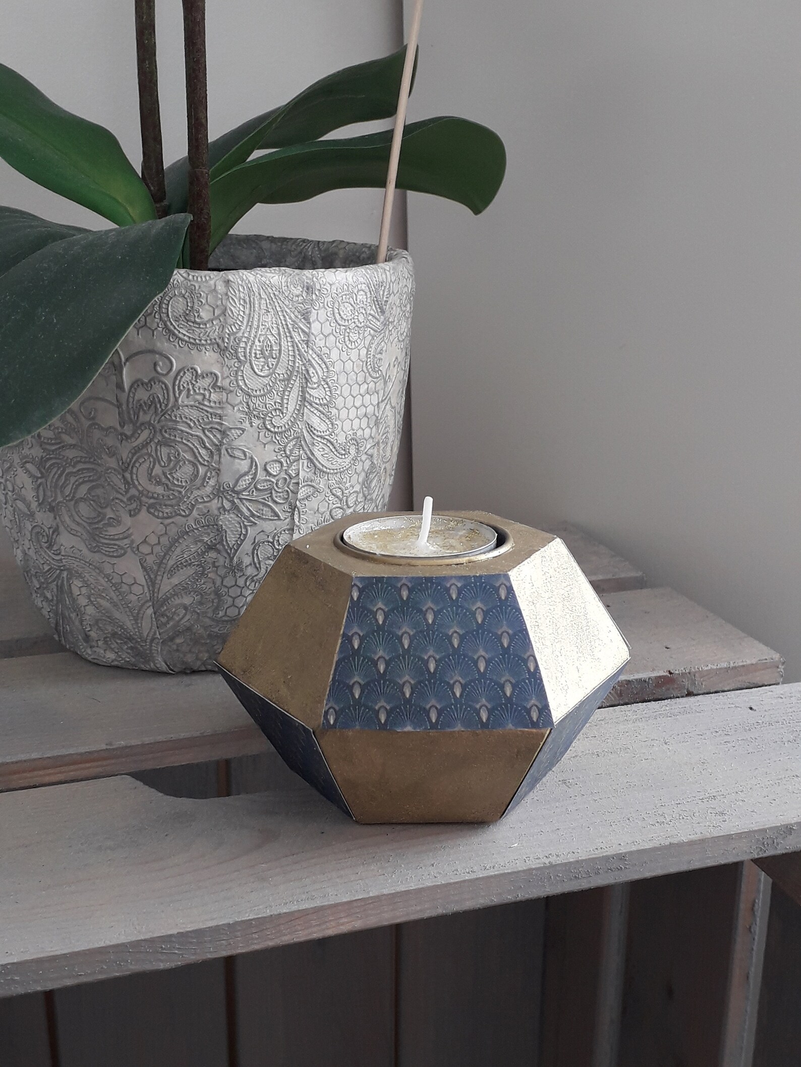 Art Deco Candlestick, Geometric Candlestick, Scandinavian Candlestick ...