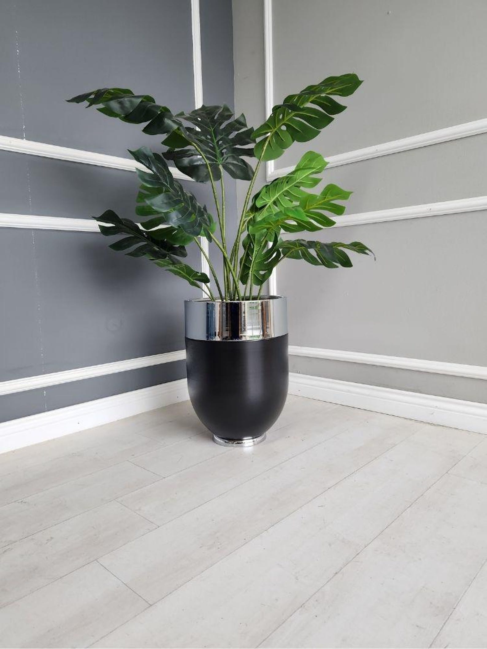 Large Metal Pot,unique Home,porch Decor,office Plant Holder,elegant ...