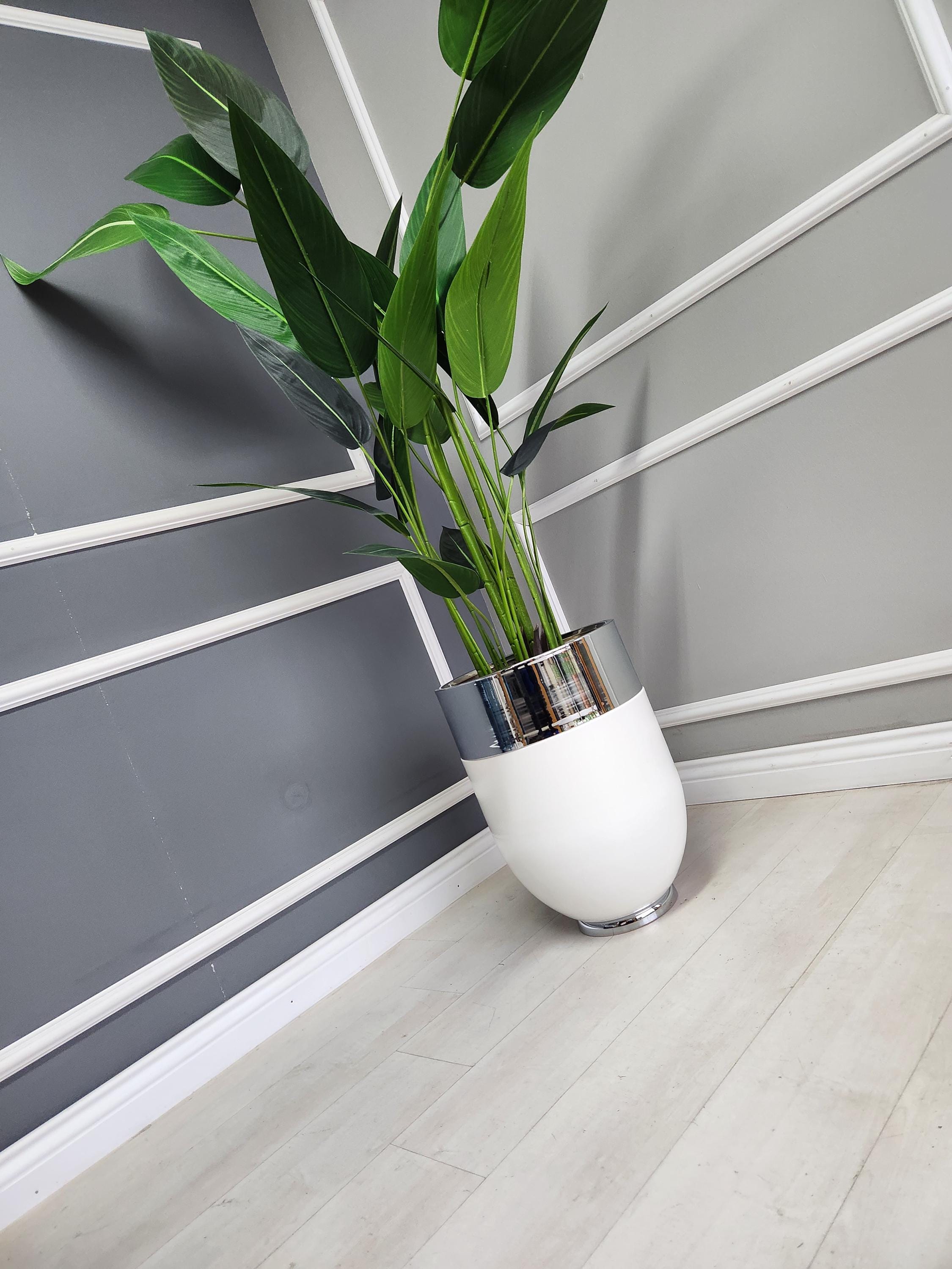 Large Metal Pot,unique Home,porch Decor,office Plant Holder,elegant ...