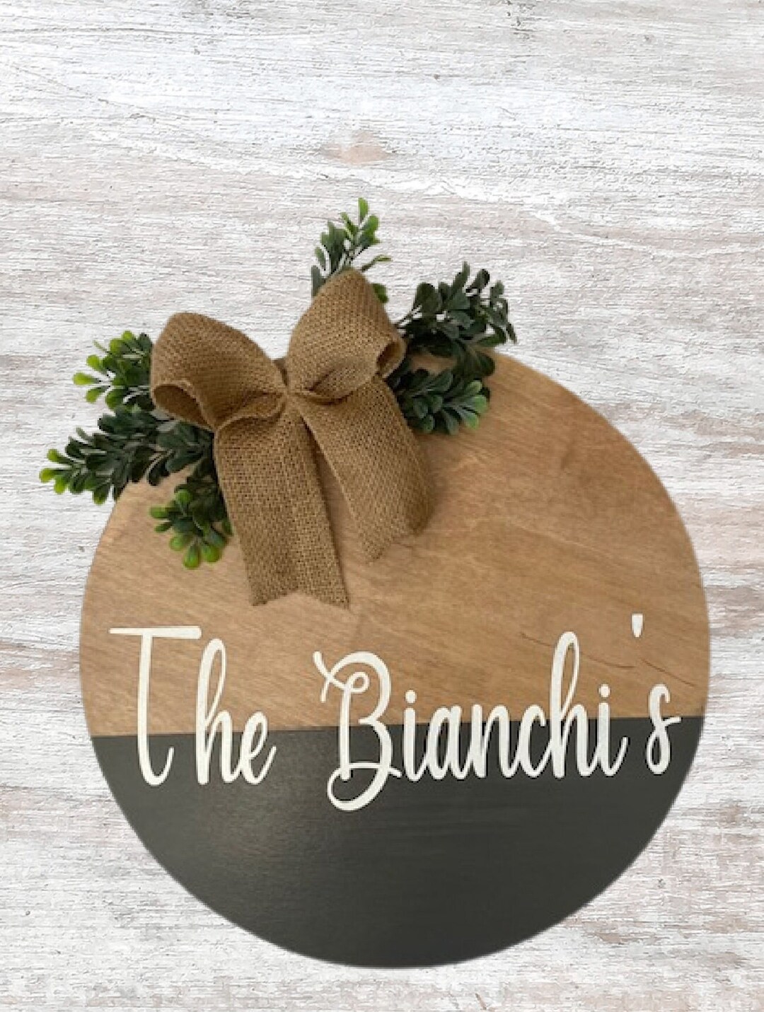 Round Wood Sign Round 12 Inch Door Sign Personalized Round - Etsy