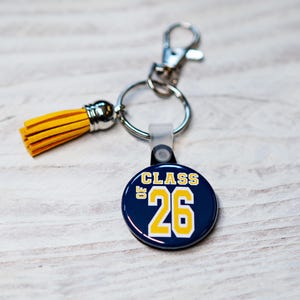 2026 CUSTOM School Color Class of 2026 Tassel Keychain Graduation High ...