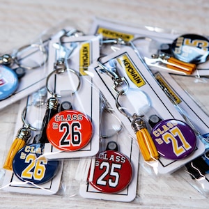 PERSONALIZED School Color Class of Tassel Keychain Graduation High ...