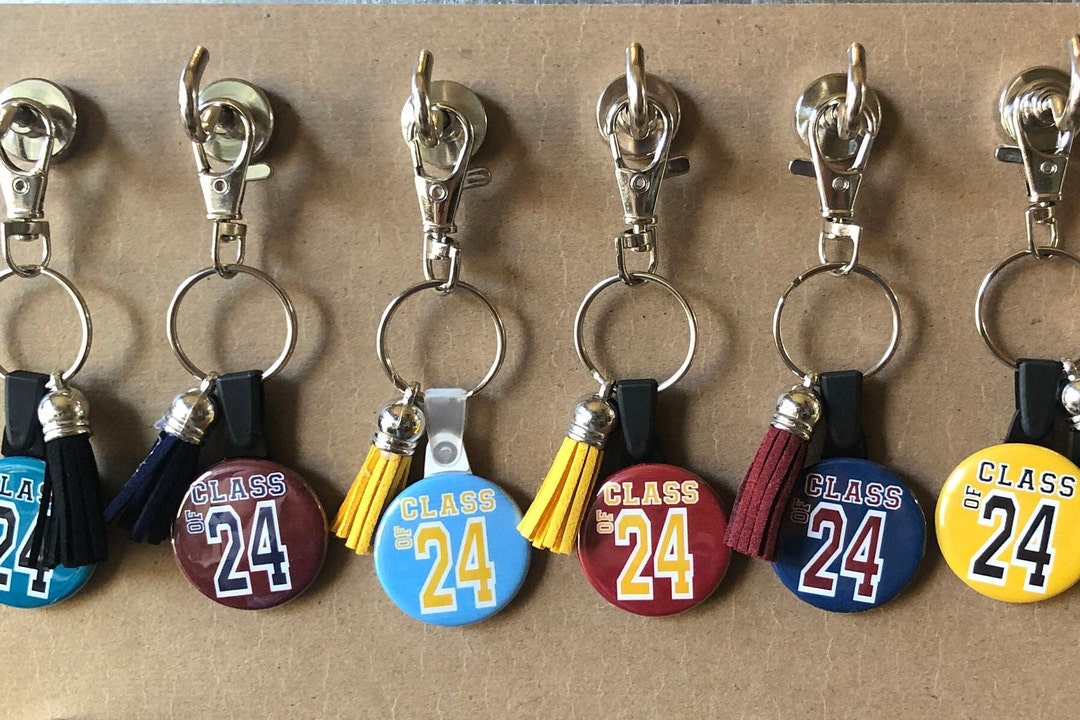 2024 CUSTOM High School Color Class of 2024 Tassel Keychain Graduation ...
