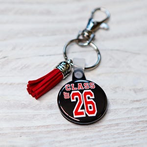 2026 CUSTOM School Color Class of 2026 Tassel Keychain Graduation High ...