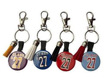 2024 CUSTOM High School Color Class of 2024 Tassel Keychain Graduation ...