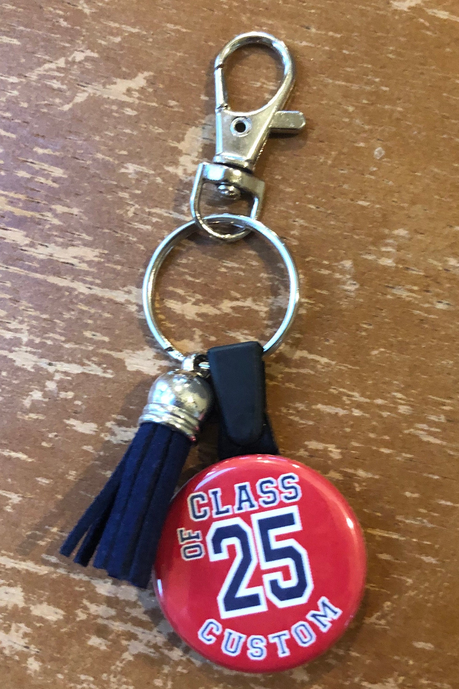 PERSONALIZED School Color Class of Tassel Keychain Graduation High ...