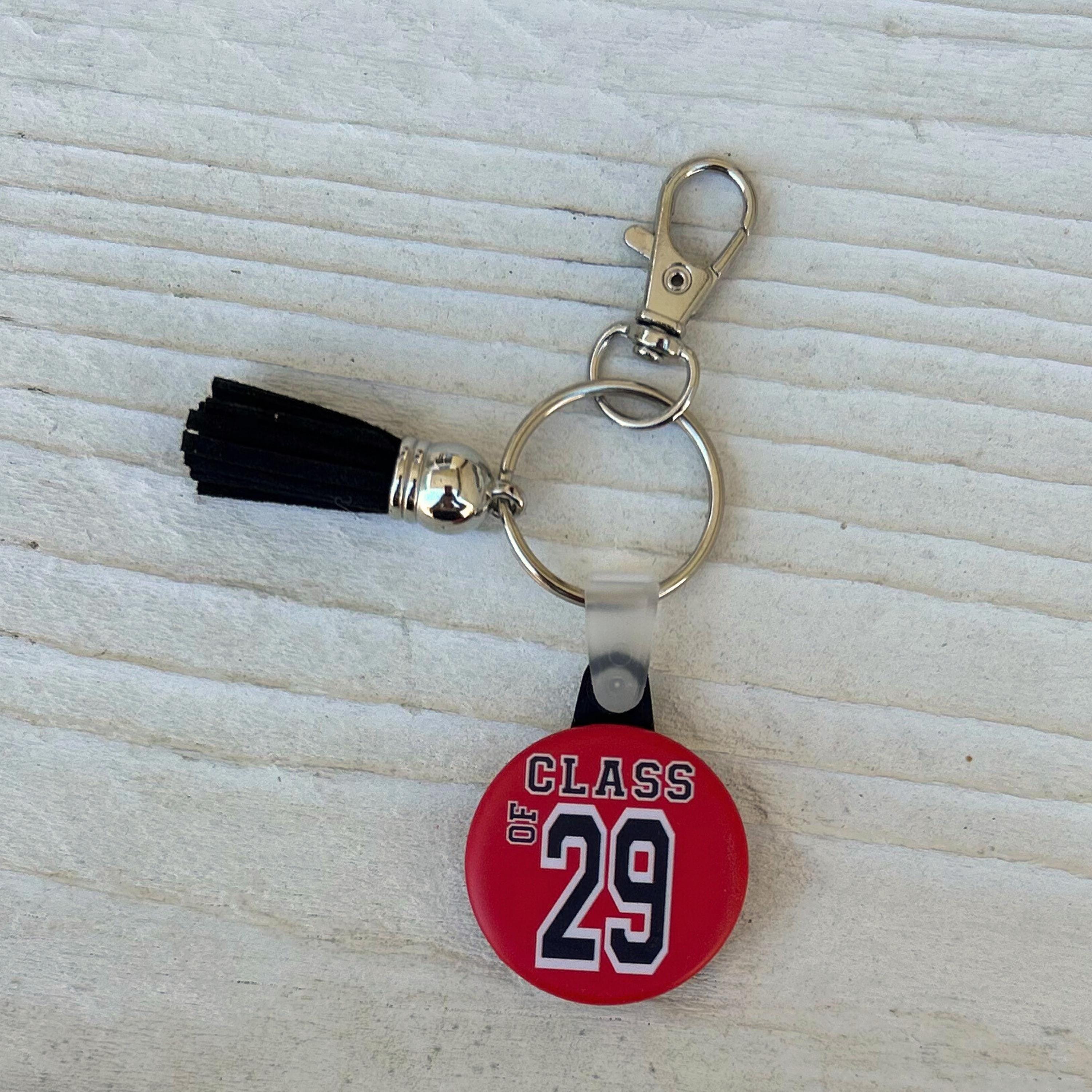 Custom School Color Tassel Keychain - Class of 2029 - Etsy