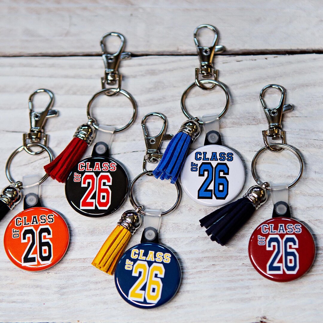 2026 CUSTOM School Color Class of 2026 Tassel Keychain Graduation High ...