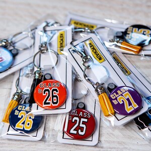 Custom School Color Tassel Keychain - Class of 2029 - Etsy