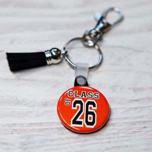 2026 CUSTOM School Color Class of 2026 Tassel Keychain Graduation High ...