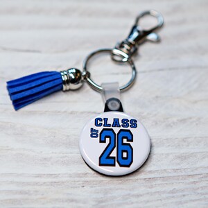 2026 CUSTOM School Color Class of 2026 Tassel Keychain Graduation High ...