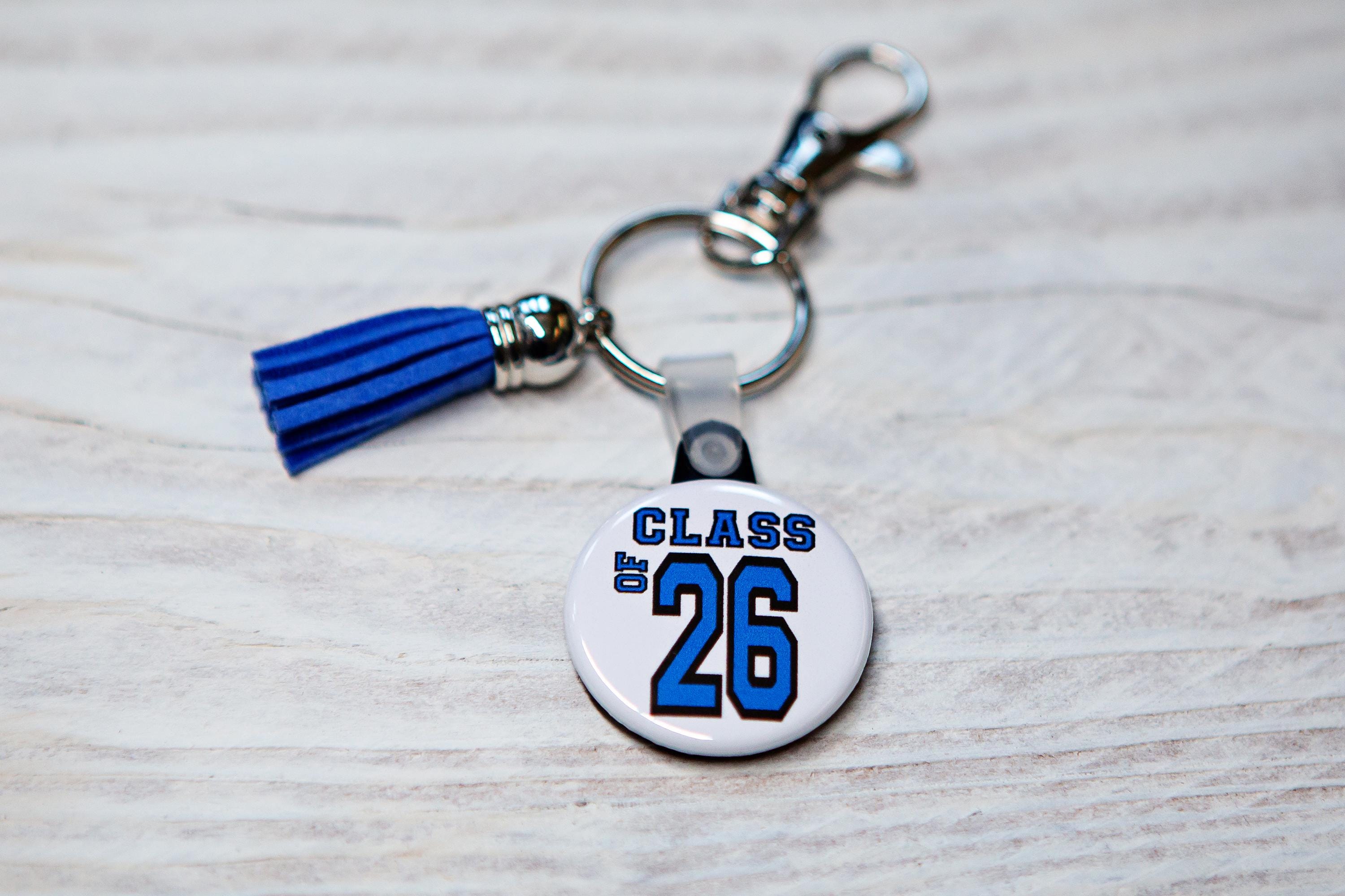 2026 CUSTOM School Color Class of 2026 Tassel Keychain Graduation High ...