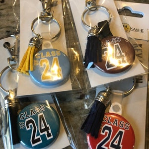 2024 CUSTOM High School Color Class of 2024 Tassel Keychain Graduation ...