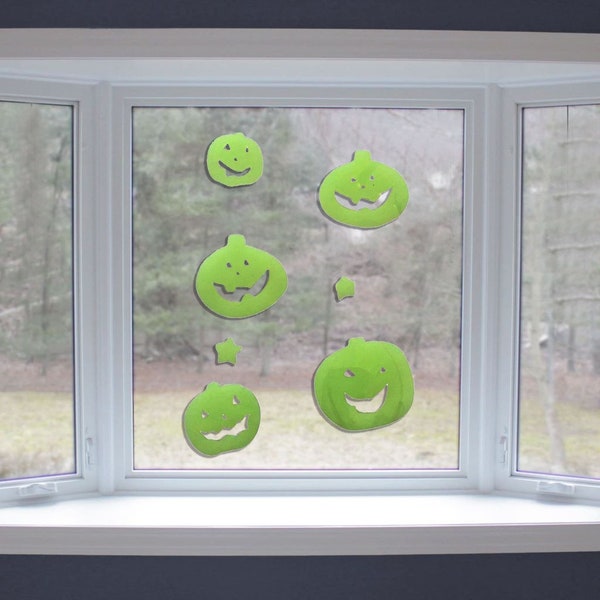 Pumpkin Window Stickers - Etsy