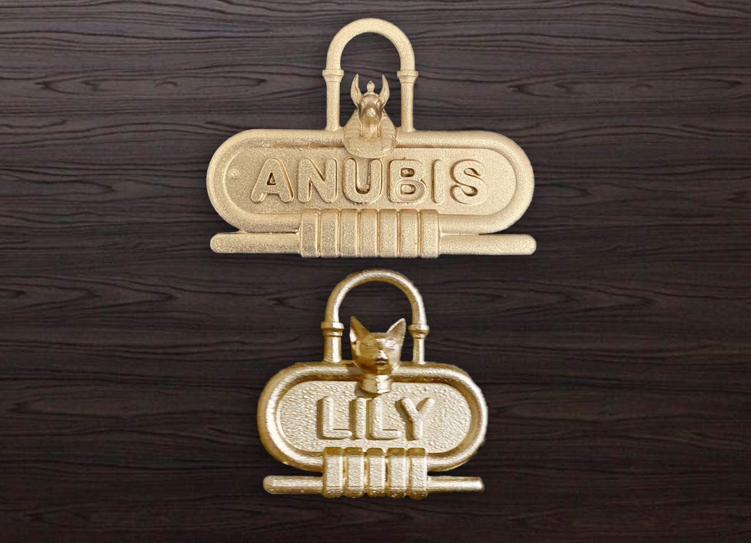 Egyptian Style Pet Tag Tag, Dog Cat Name ID Tag, Customizable Anubis ...