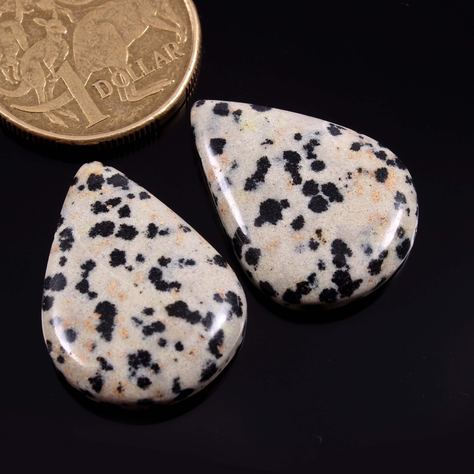 White Jasper 2 Pcs. 44 Ct 25.5x19.5 MM Pear Shape AAA High - Etsy UK
