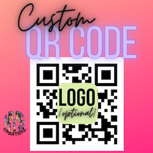 Custom QR Code | PNG & SVG Files | Add Your Own Logo - Etsy