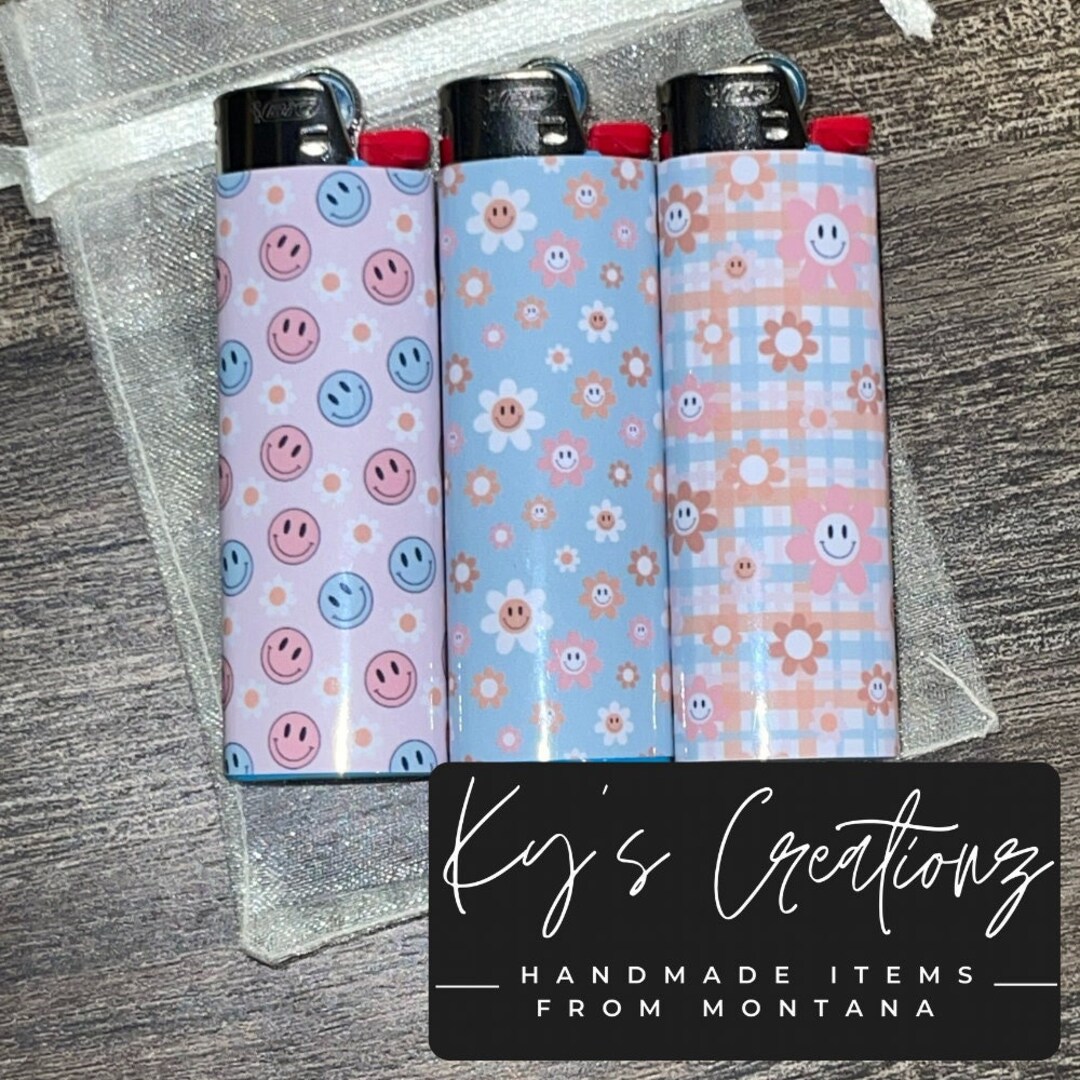 Retro Smiley Pastel Lighters & Wraps | 3-pack or Individuals | Scratch ...