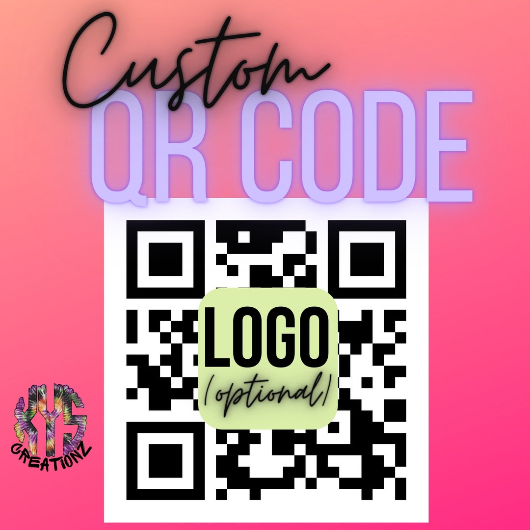 Custom QR Code | PNG & SVG Files | Add Your Own Logo - Etsy