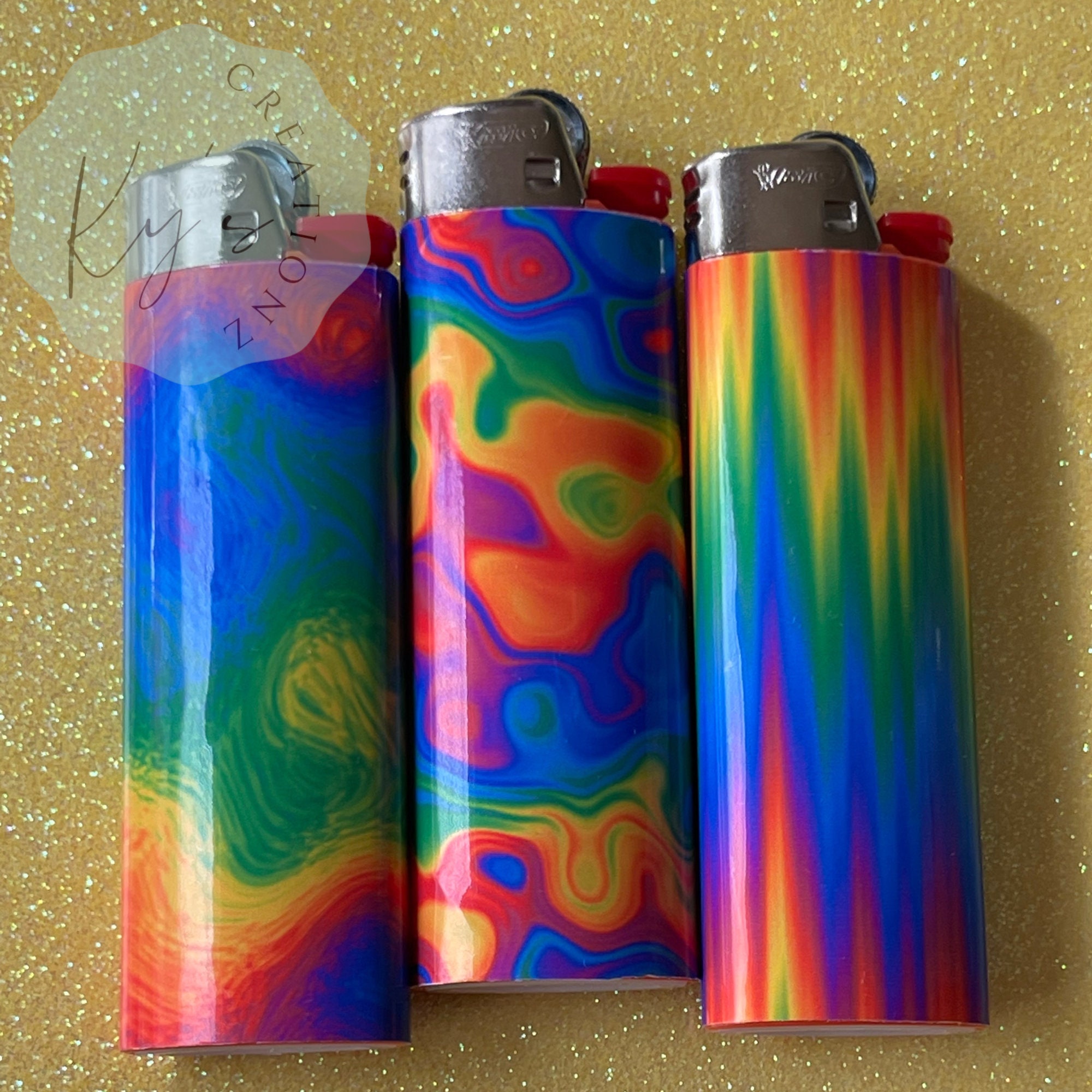 Trippy Rainbows Lighters & Wraps 3-pack Scratch Resistant - Etsy