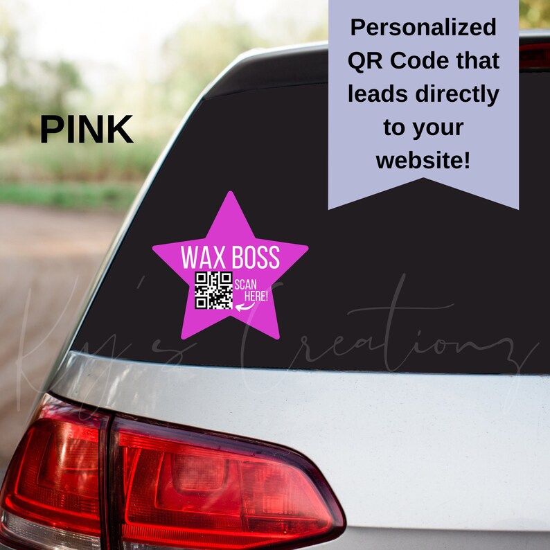 Personalized Wax Boss Star QR Code Decal Weather Resistant - Etsy