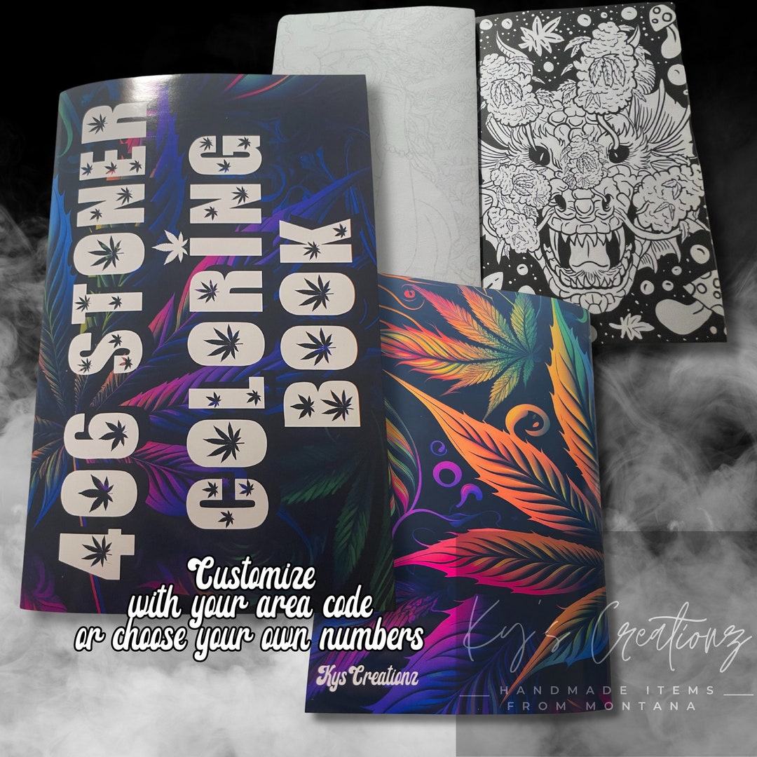 Stoner Coloring Book | 40 Pages | Customize With 3 Numbers | - Etsy