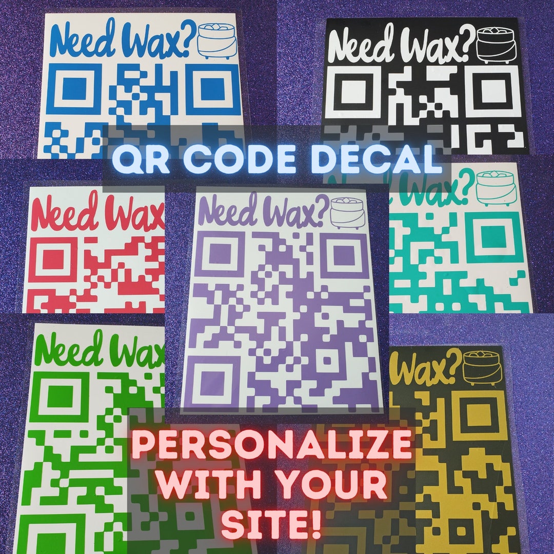 Customized QR Code Need Wax Permanent Weather Resistant Decal - Etsy