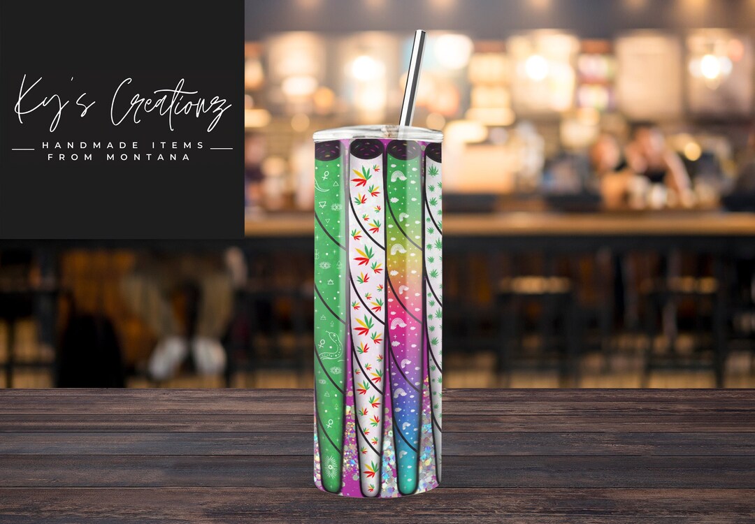 Colorful 420 Rolls Stainless Steel 20oz Insulated Tumbler Gifts Water ...