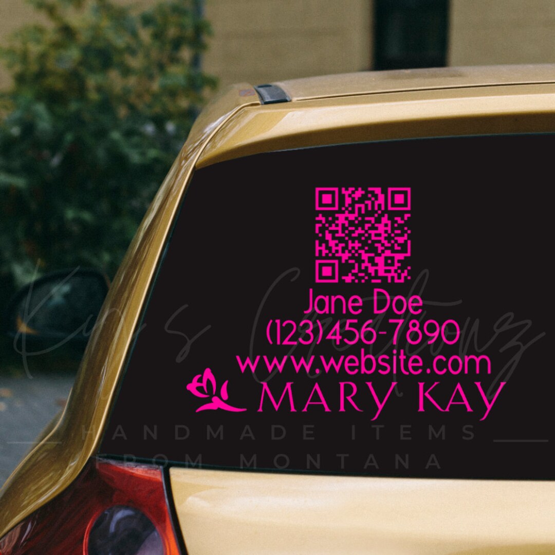 Personalized QR Code Decal Makeup Mary Kay Vertical - Etsy