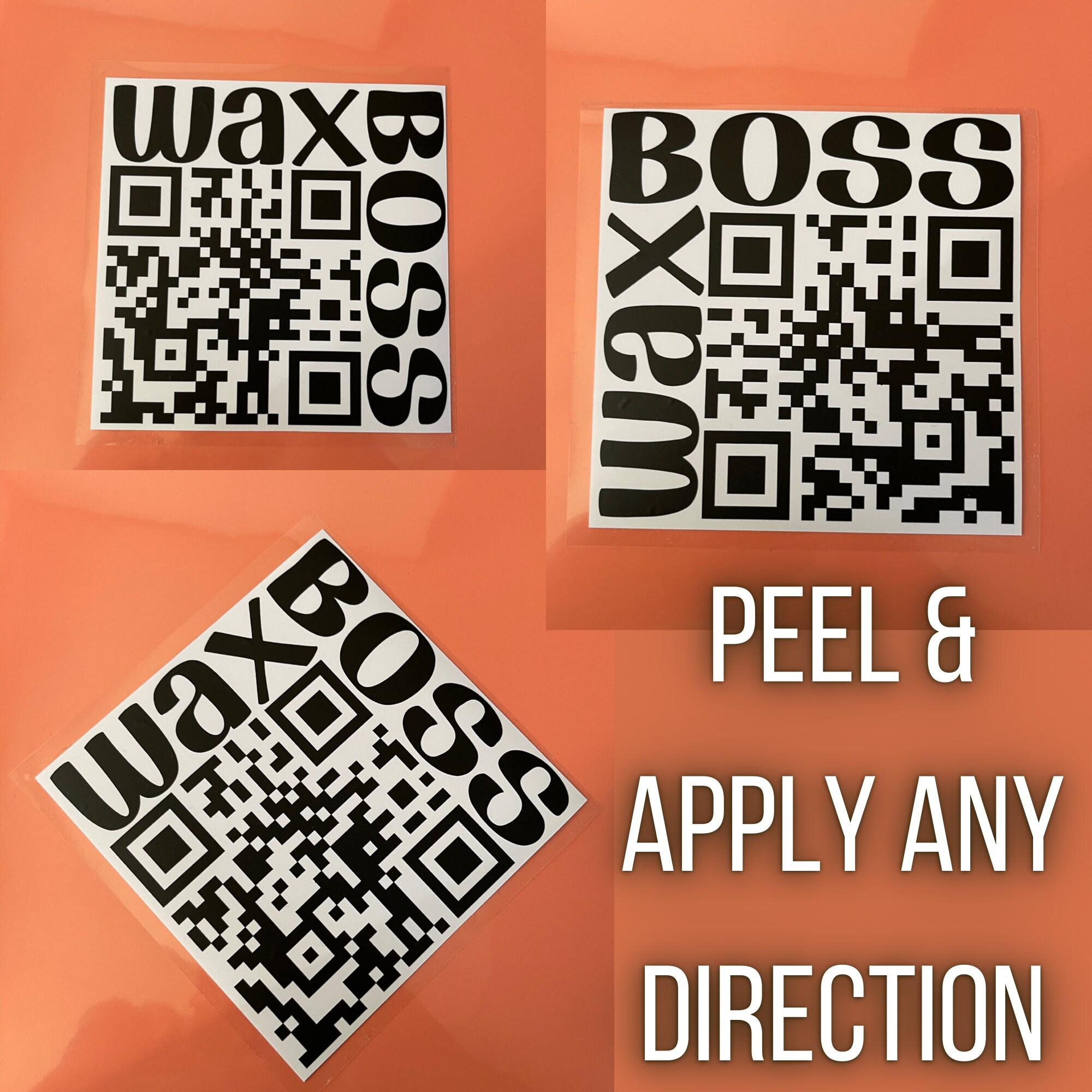 Wax Boss Custom QR Code Decal | Etsy